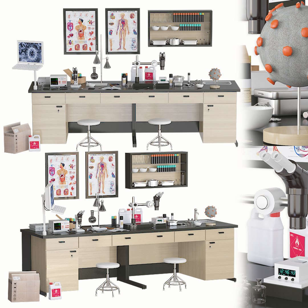 3D Model Medical Laboratory Experience Set - TurboSquid 1532019
