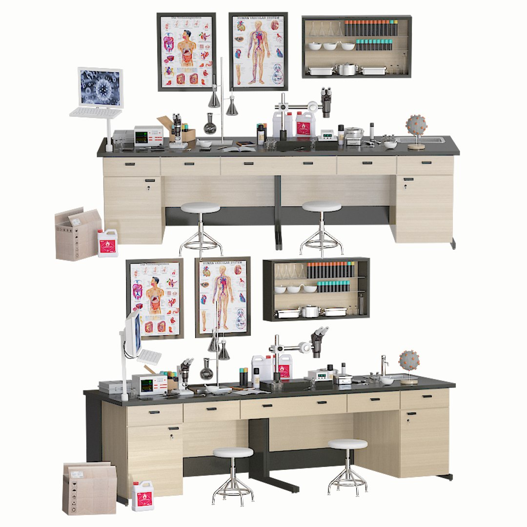 3D Model Medical Laboratory Experience Set - TurboSquid 1532019