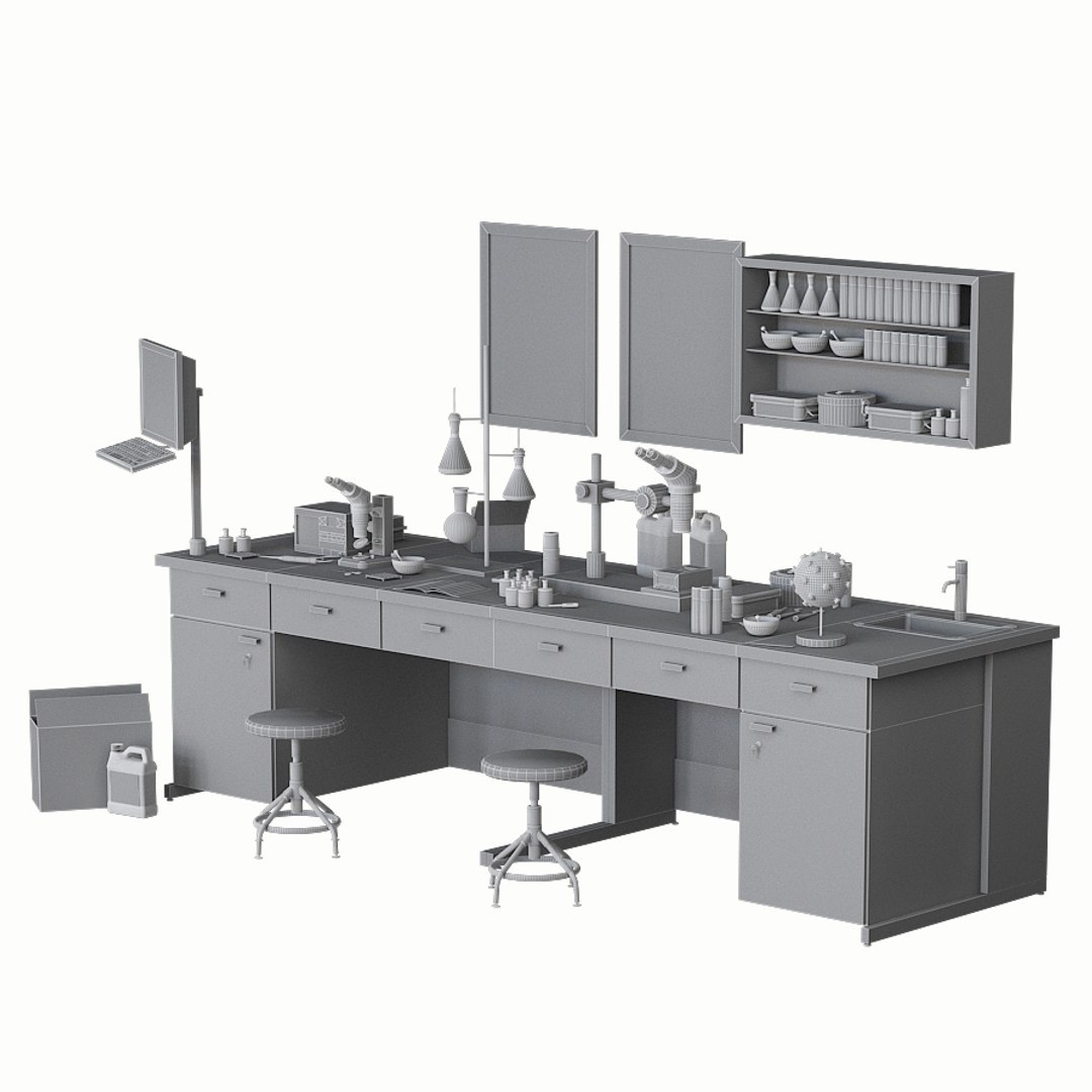 3D Model Medical Laboratory Experience Set - TurboSquid 1532019