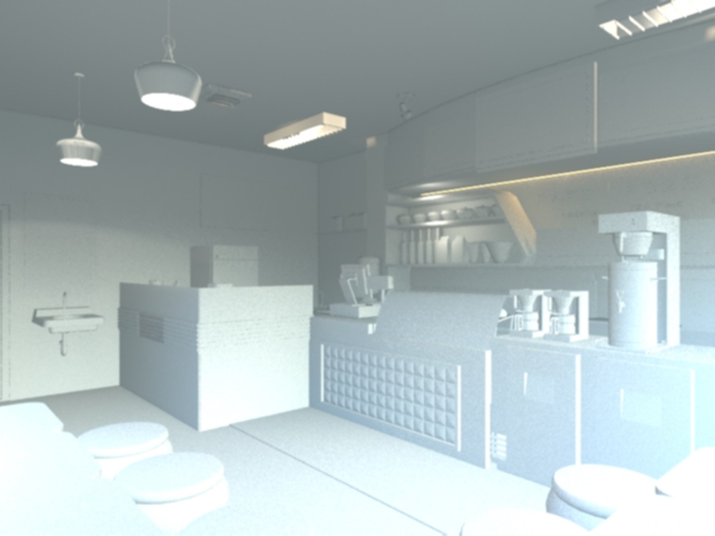 3D small cafe model - TurboSquid 1434096
