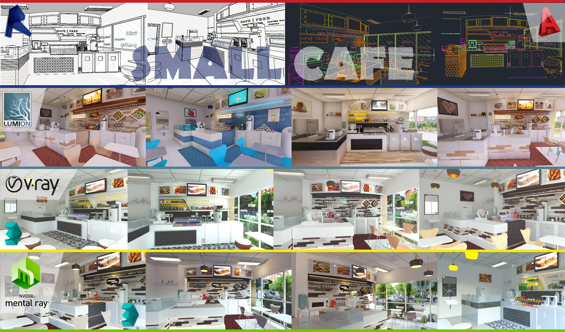 3D Small Cafe Model - TurboSquid 1434096