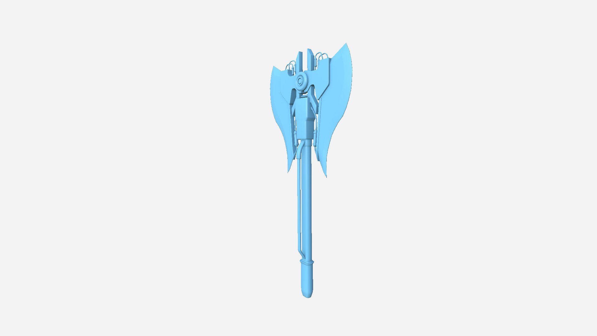 SciFi War Axe B04 Black Red - Sci Fi Weapon Design 3D model ...