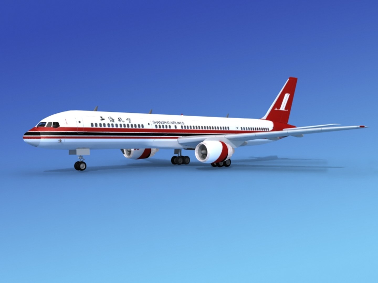 airline boeing 757 757-200 3d max