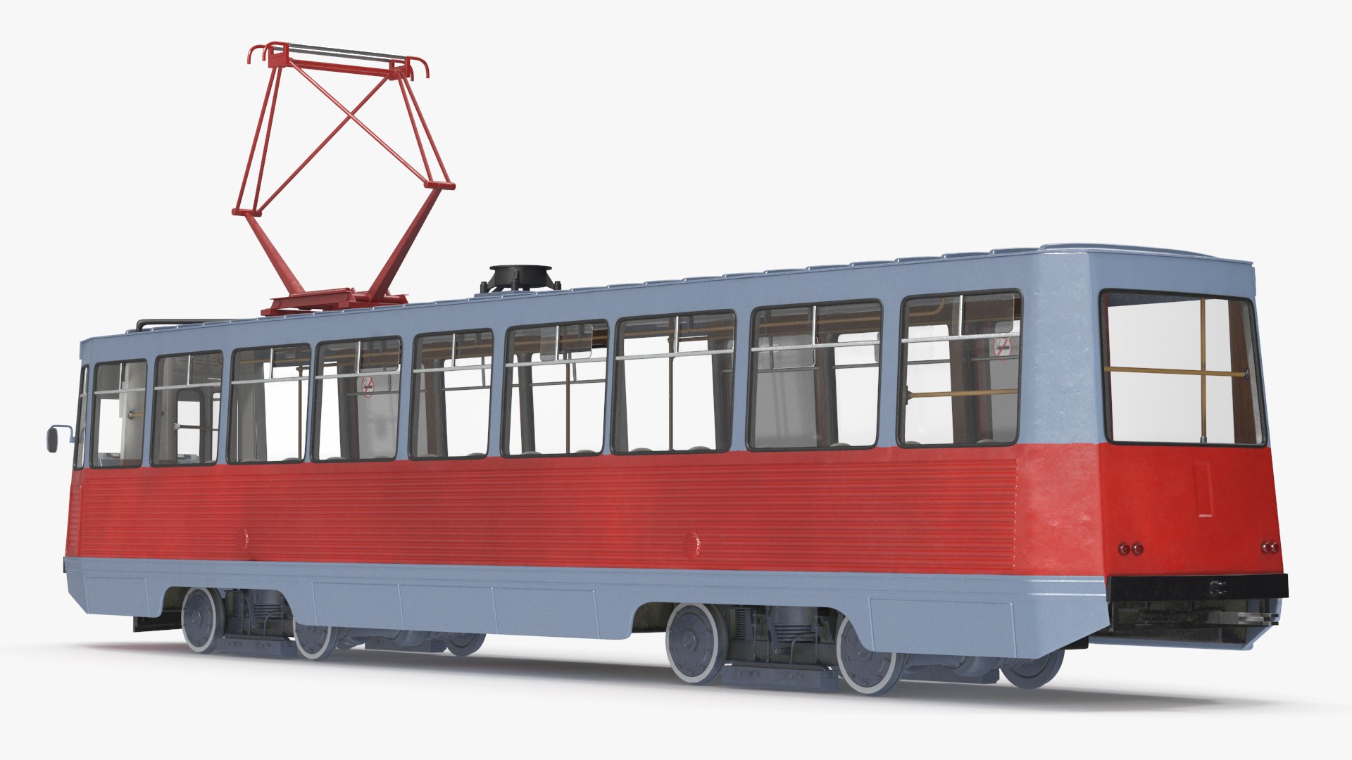 Retro Soviet Tram KTM-5 New Rigged 3D - TurboSquid 2128840