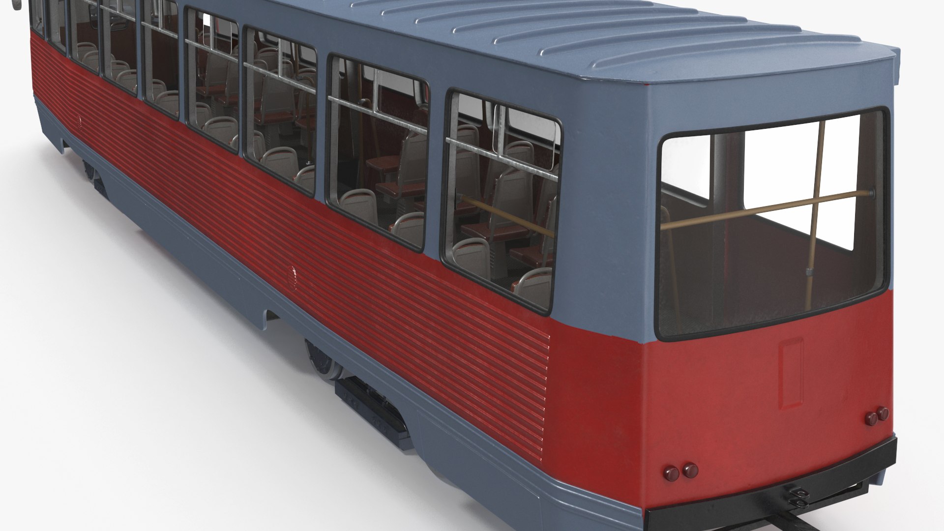 Retro Soviet Tram KTM-5 New Rigged 3D - TurboSquid 2128840