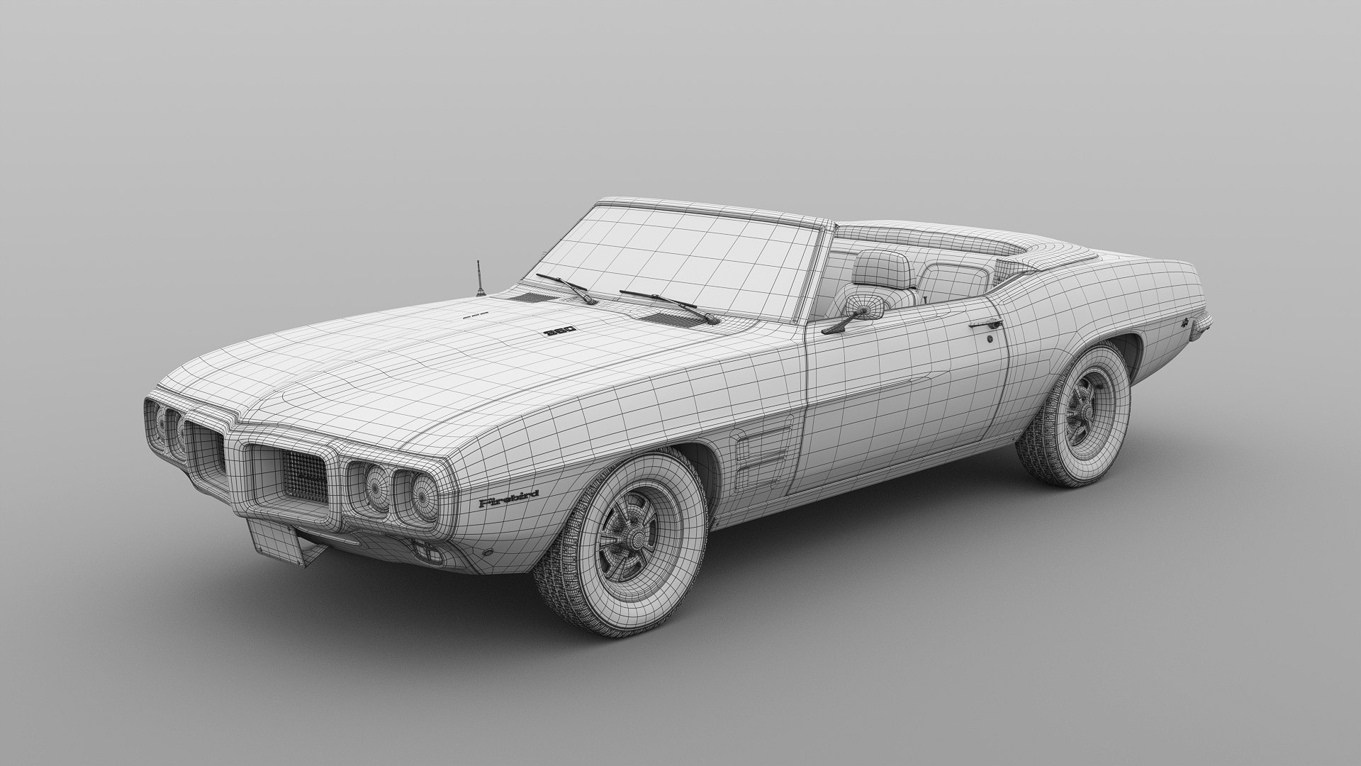 3D Model 1969 Pontiac Firebird - TurboSquid 1644311