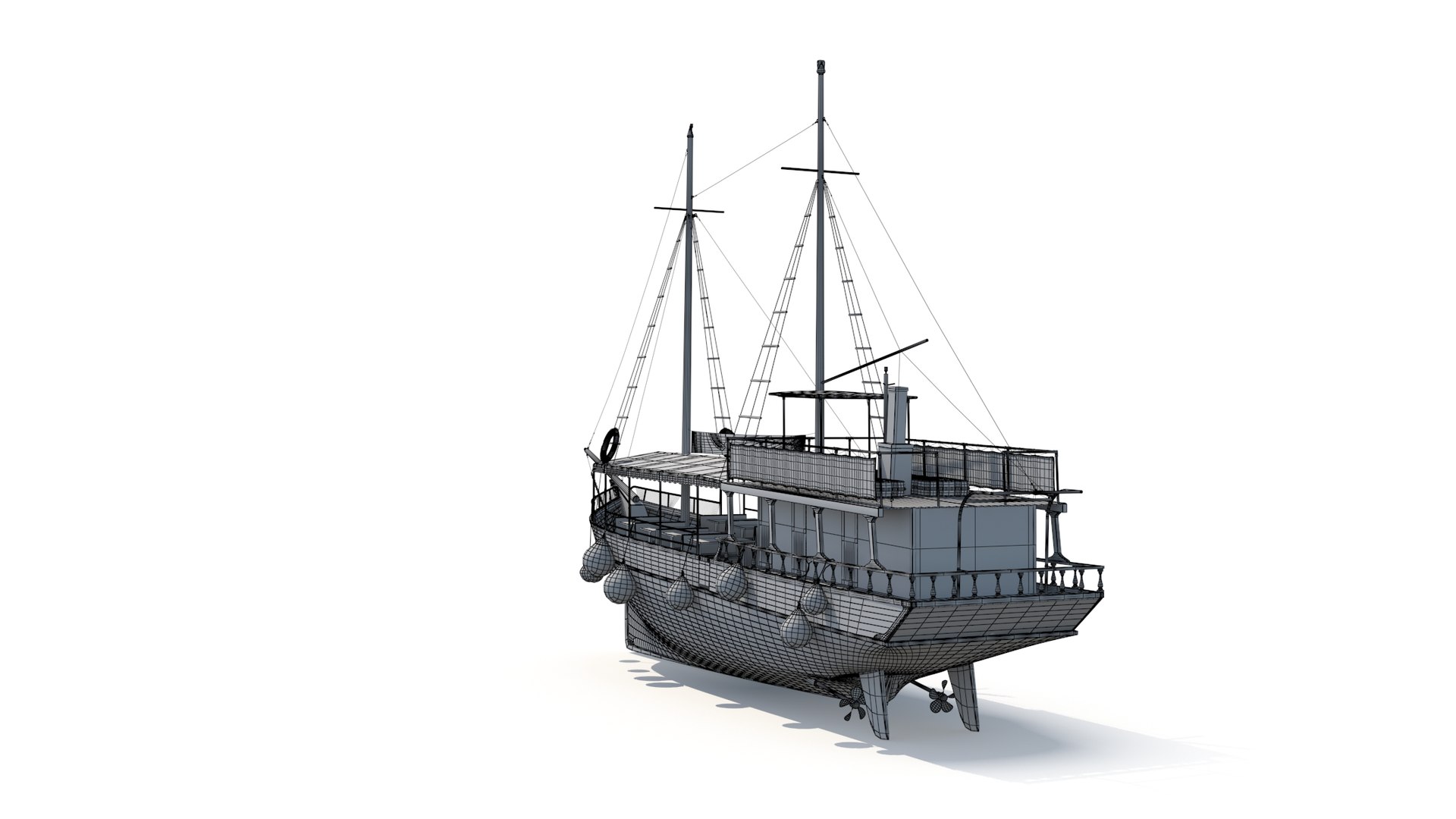 Excursion Ship 3D Model - TurboSquid 1856752