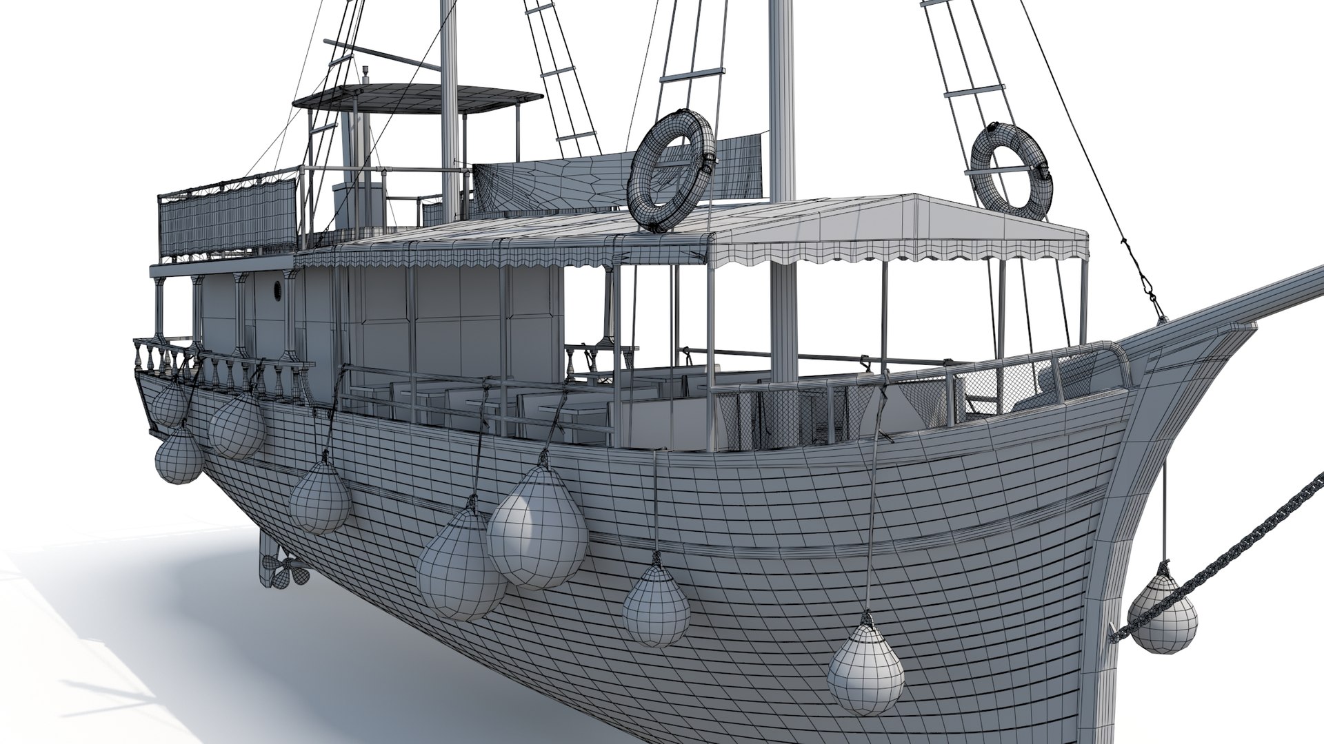 Excursion Ship 3D Model - TurboSquid 1856752