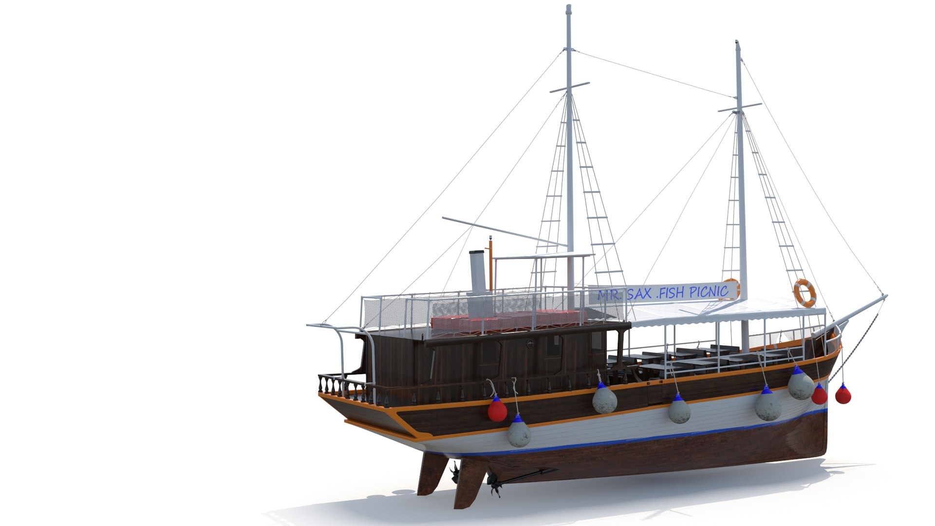 Excursion Ship 3D Model - TurboSquid 1856752