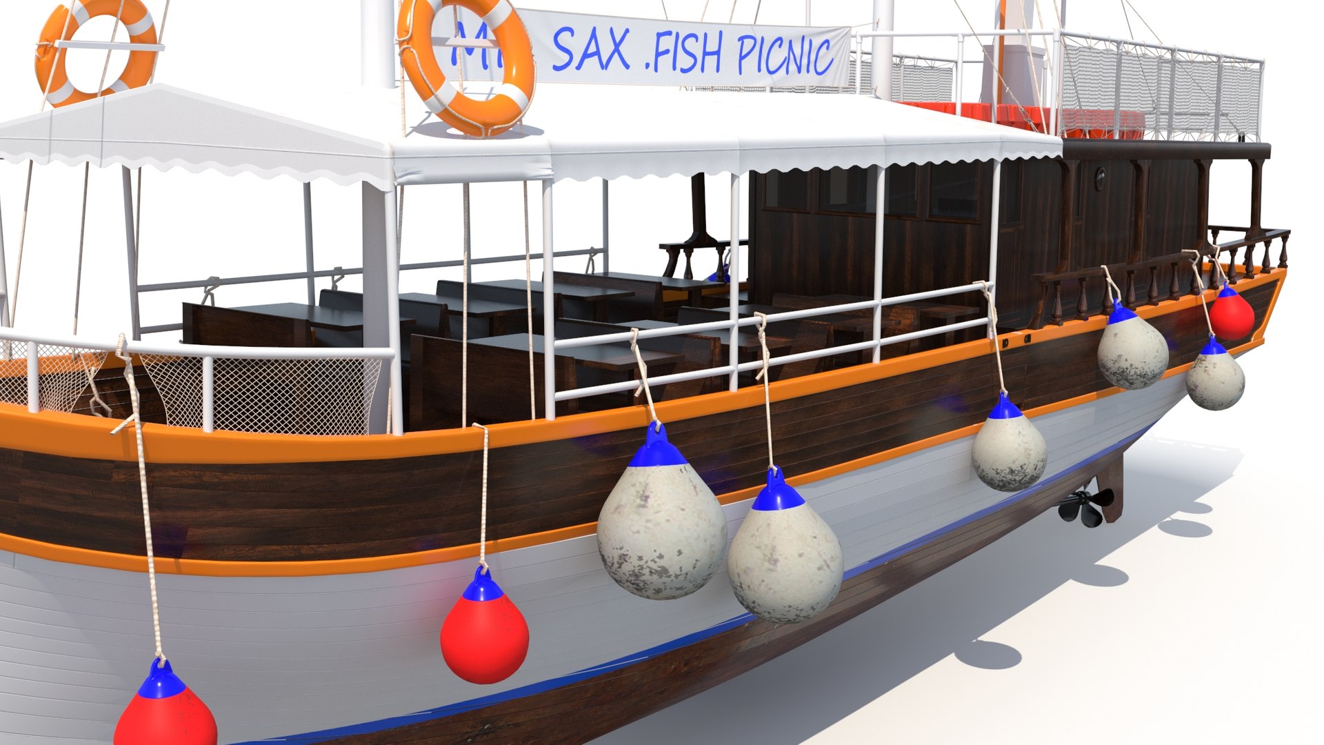 Excursion Ship 3D Model - TurboSquid 1856752