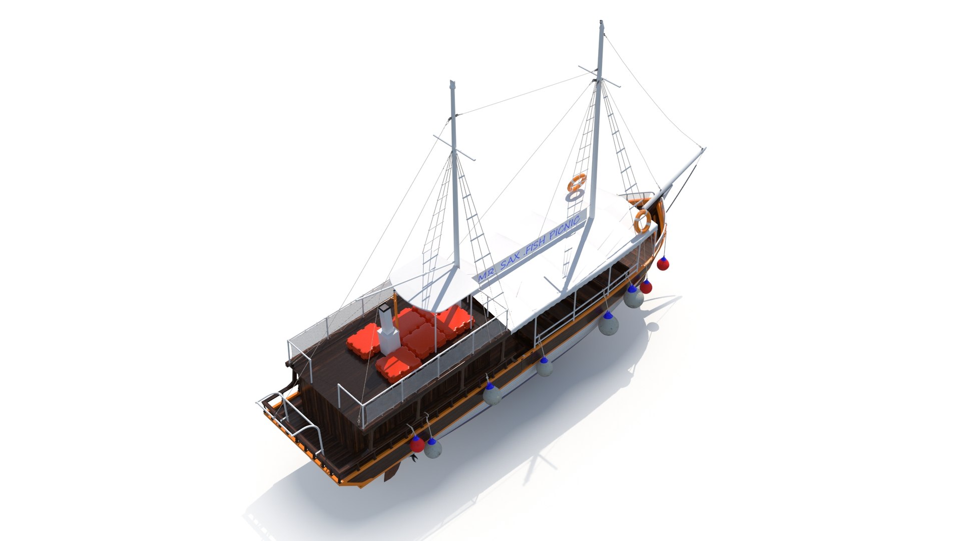 Excursion Ship 3D Model - TurboSquid 1856752