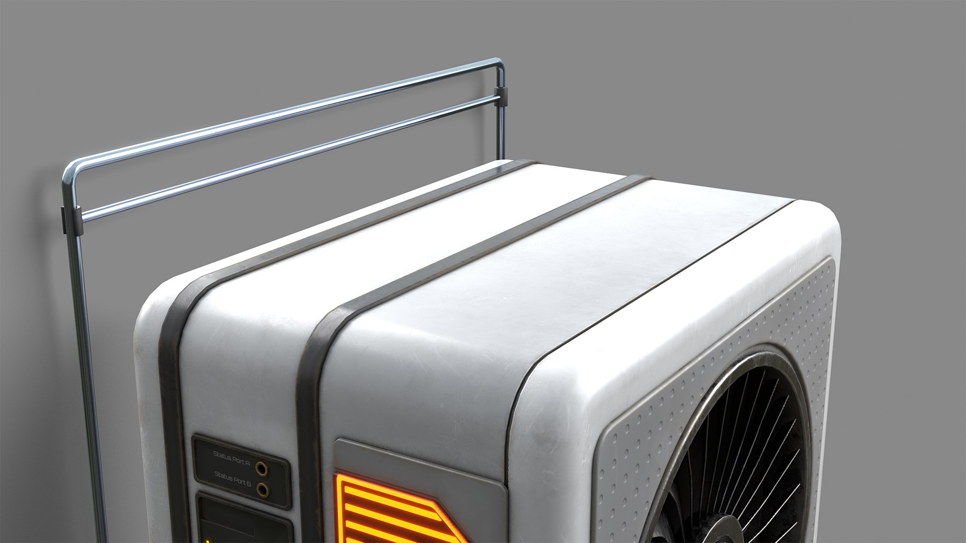 Sci-Fi Cyberpunk Air Conditioner 3D Model - TurboSquid 2312315