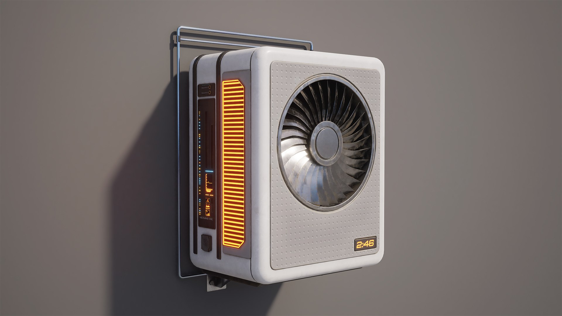 Sci-Fi Cyberpunk Air Conditioner 3D Model - TurboSquid 2312315