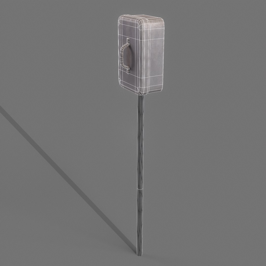 Vintage Wall Electric Box Low Poly 3D Model - TurboSquid 1926473