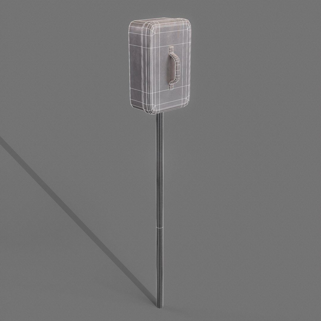 Vintage Wall Electric Box Low Poly 3D Model - TurboSquid 1926473