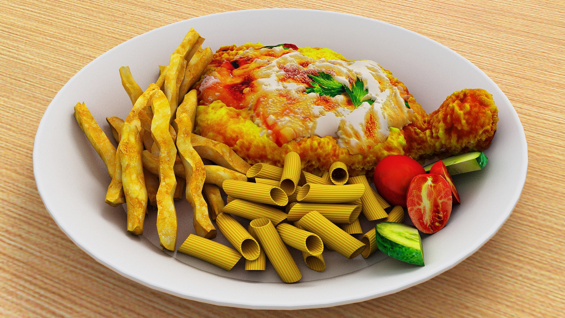 3D Chicken Parmigiana - TurboSquid 1797349