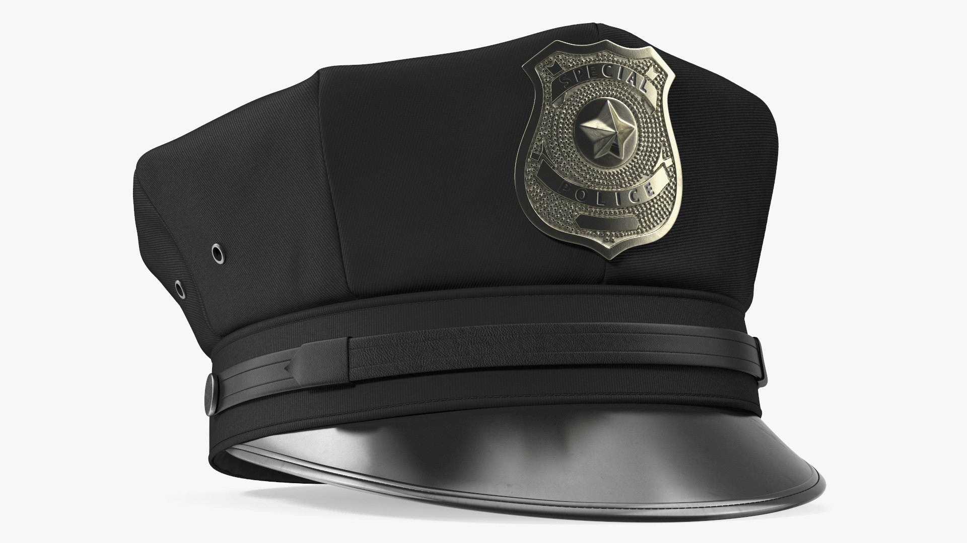 3D Police Officer Cap With Badge - TurboSquid 2264707