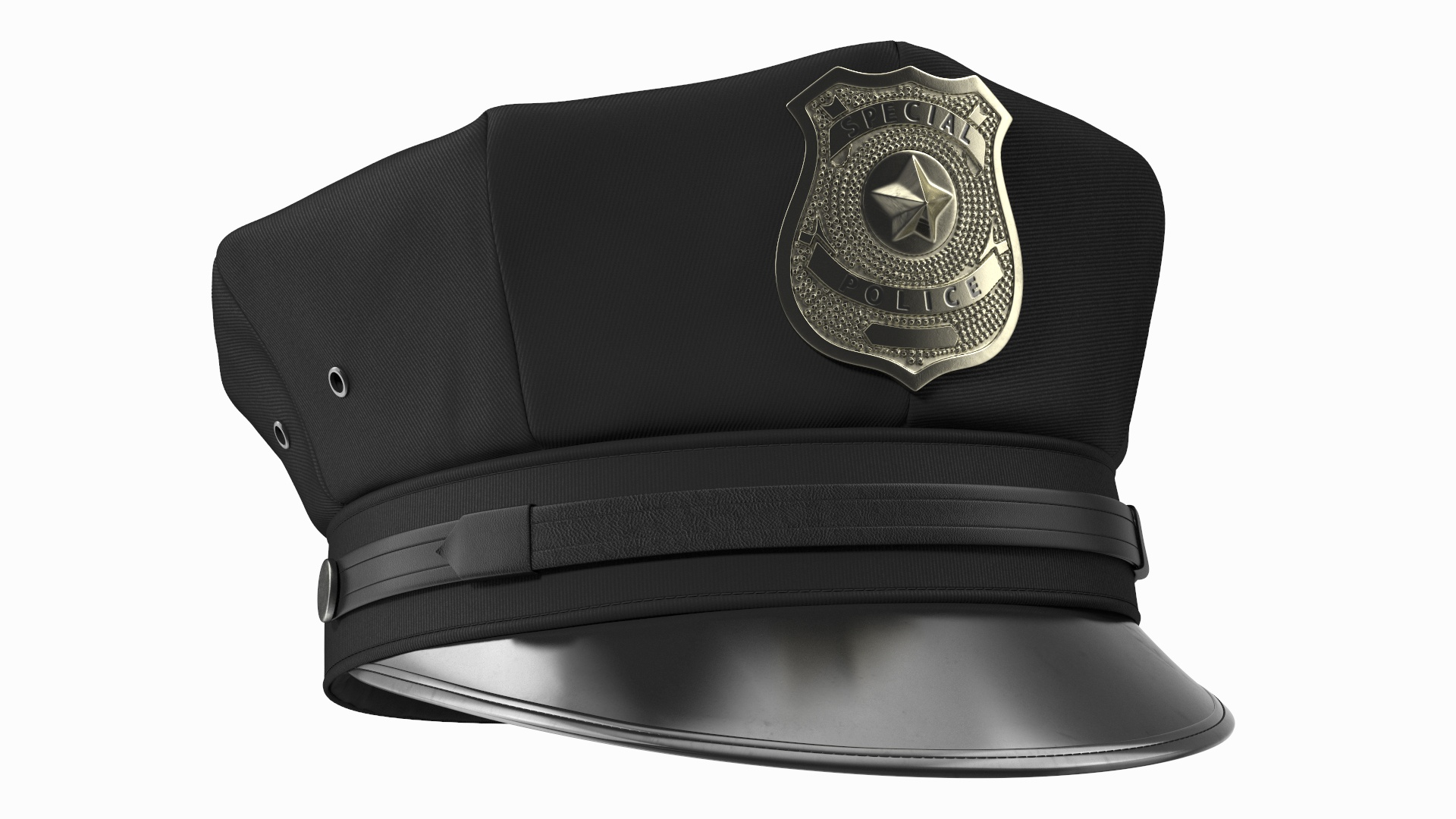3D Police Officer Cap With Badge - TurboSquid 2264707