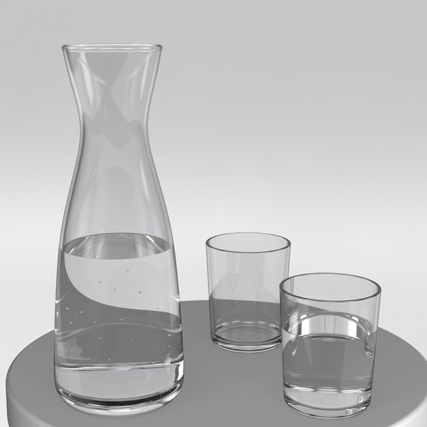lathe glass water set obj