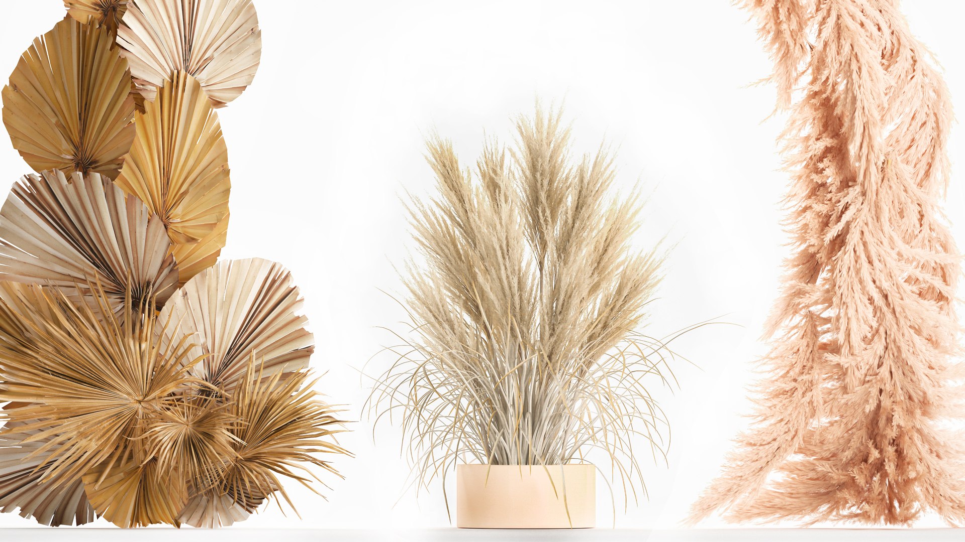 3D Wedding Arch Made Of Dry Reeds And Palm Leaves For Decor 1062 ...