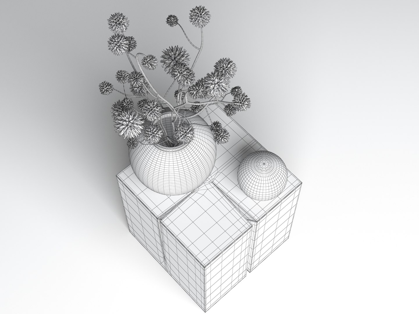 3D Flower Composition Model - TurboSquid 1711734