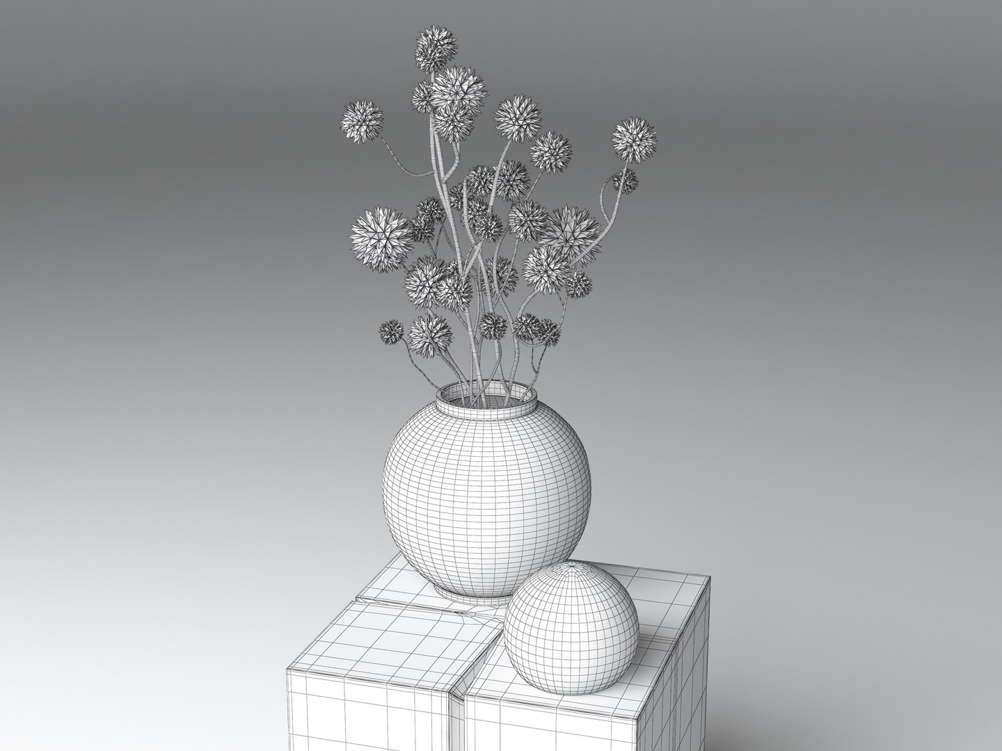 3D Flower Composition Model - TurboSquid 1711734