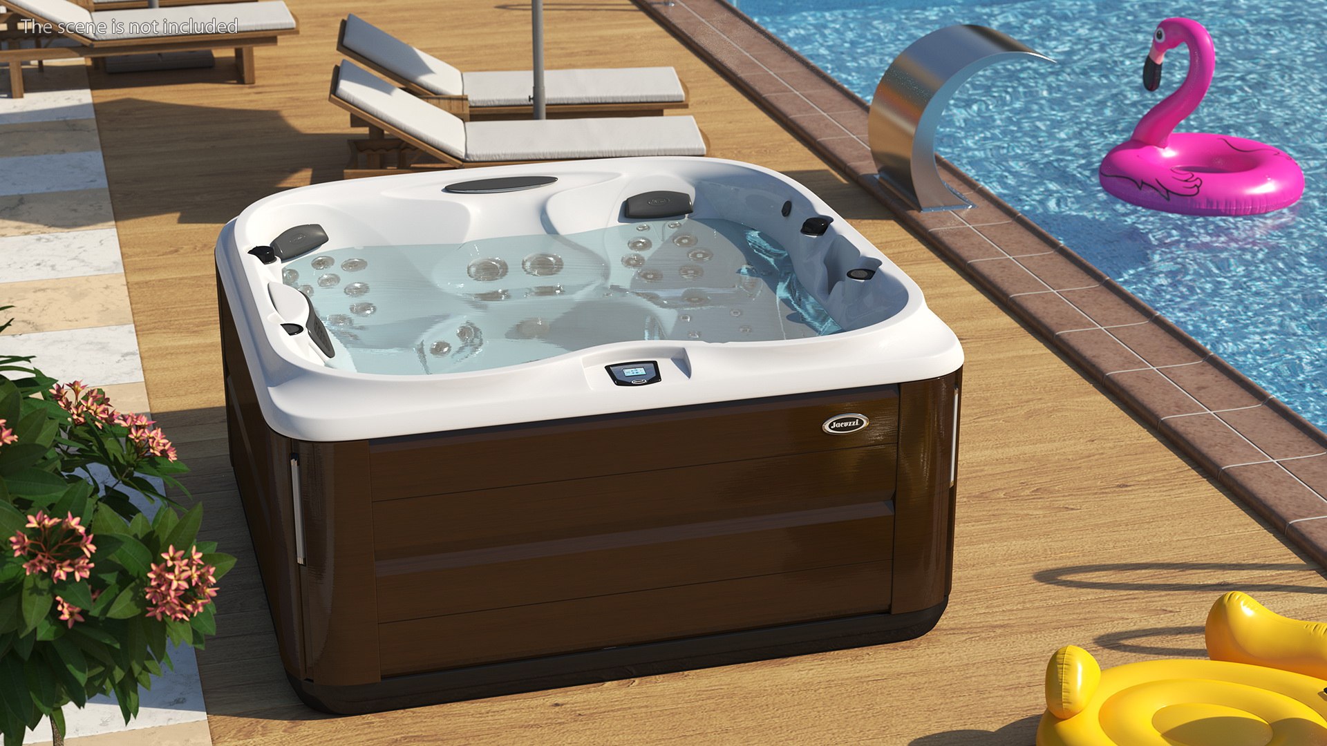 3D Jacuzzi J475 Spa Hot Tub Hardwood With Water Model - TurboSquid 1726235