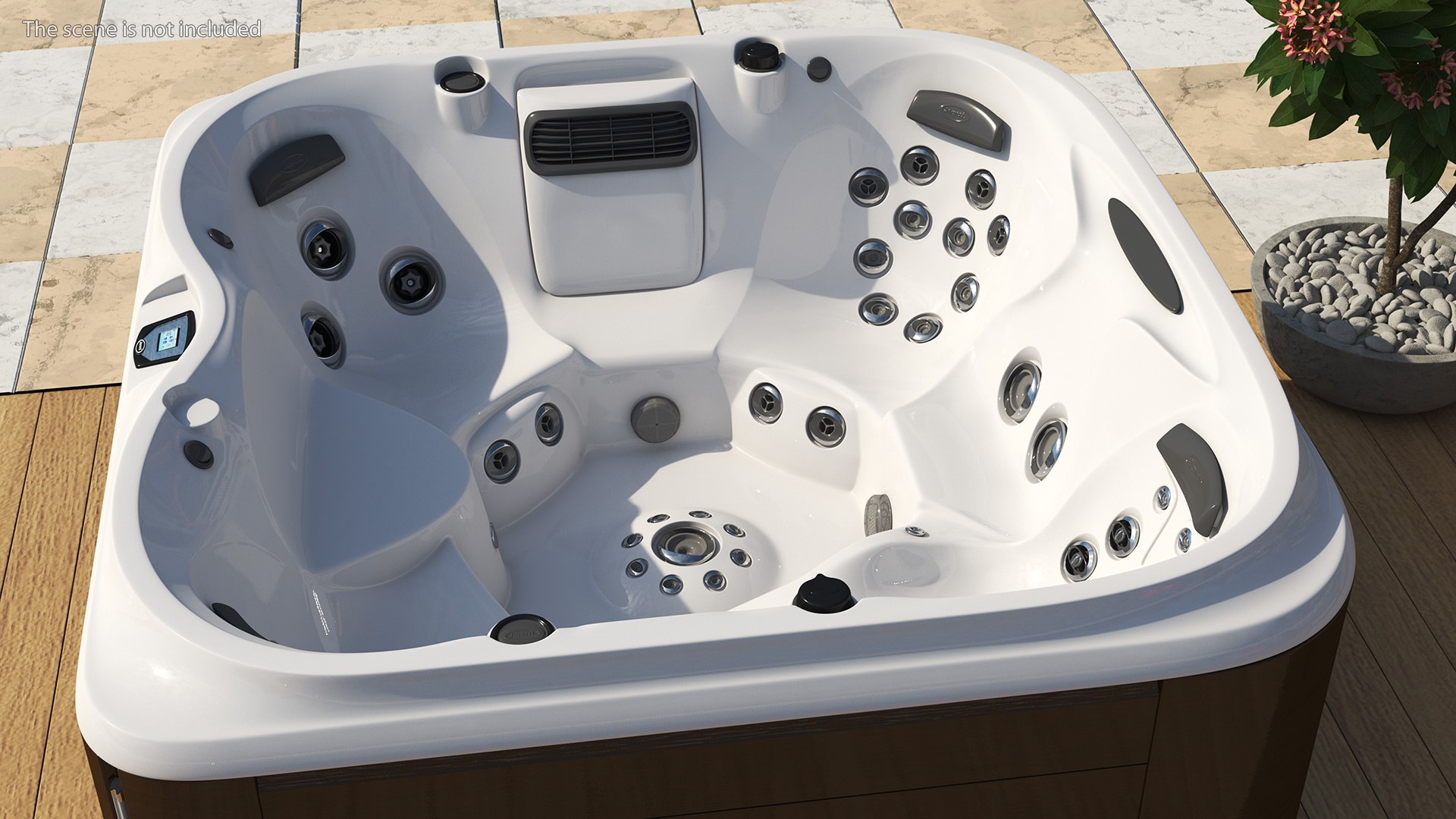 3D Jacuzzi J475 Spa Hot Tub Hardwood With Water Model - TurboSquid 1726235