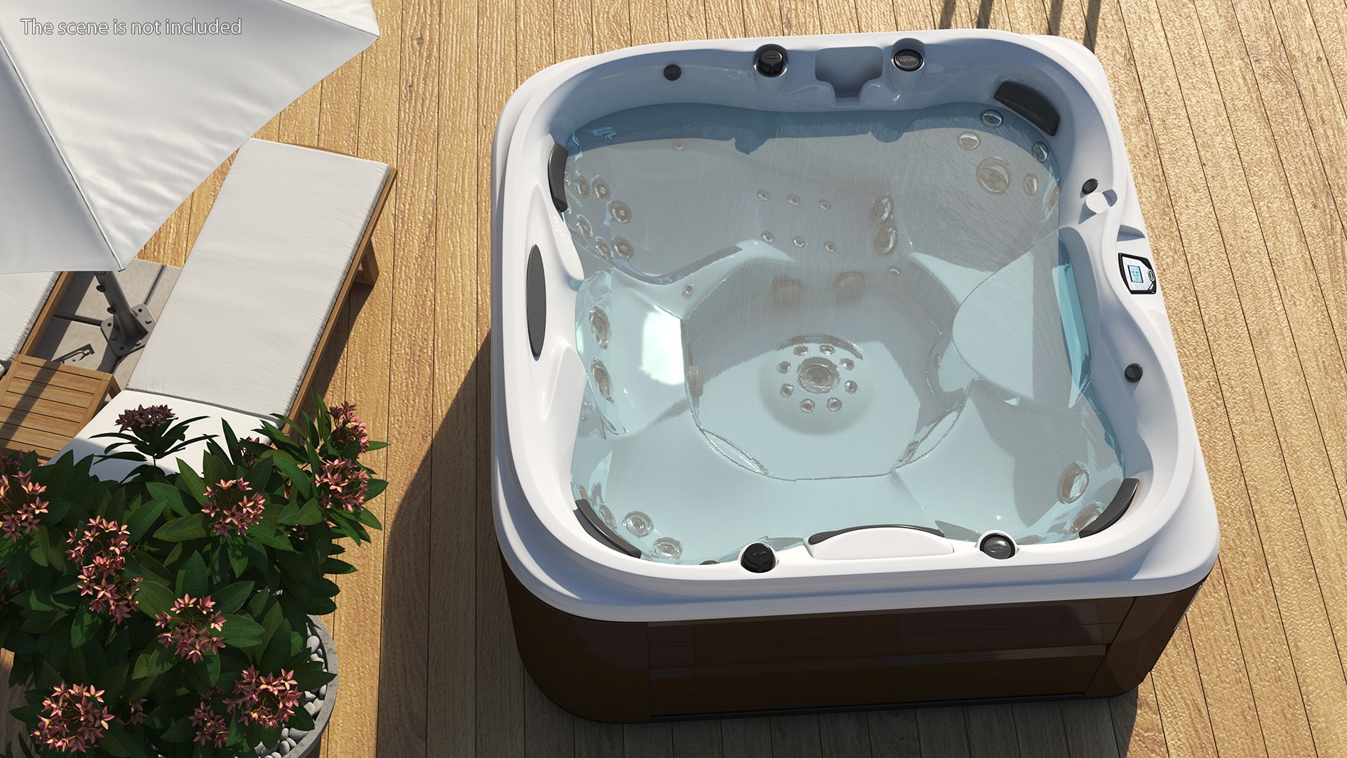 3D Jacuzzi J475 Spa Hot Tub Hardwood With Water Model - TurboSquid 1726235