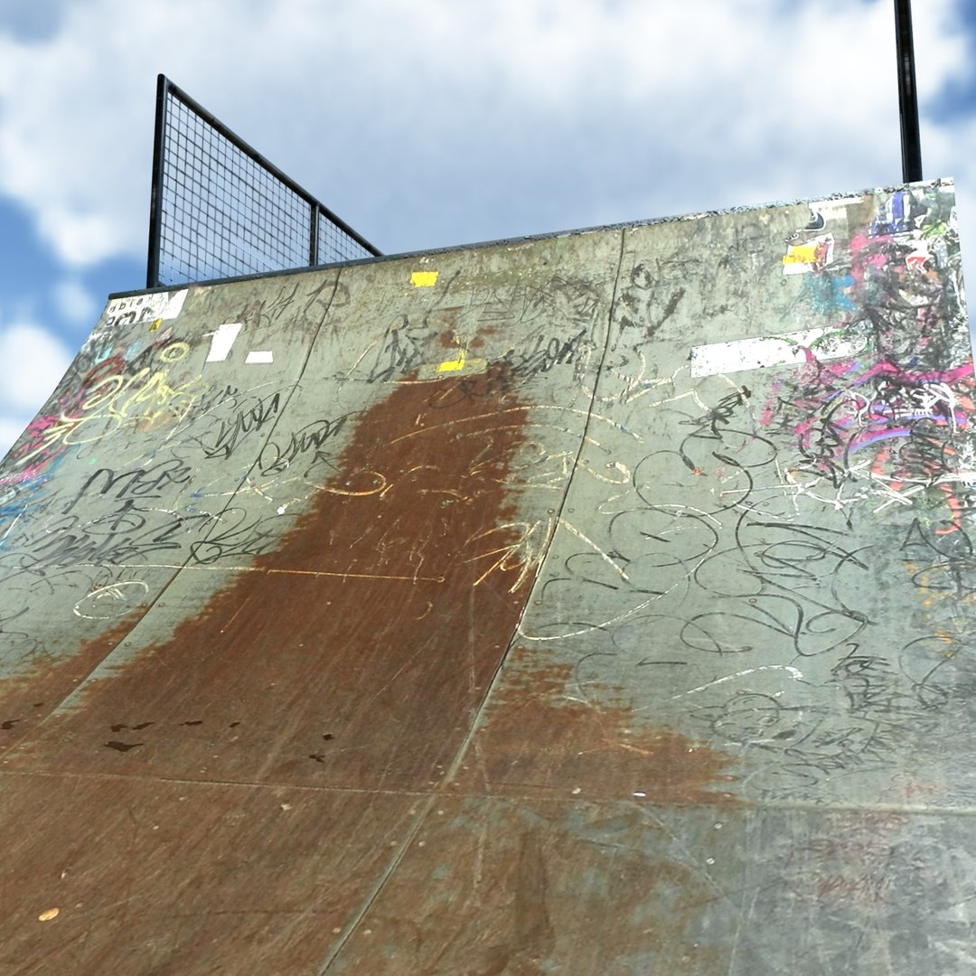 3d Skate Pipe Modelled Model