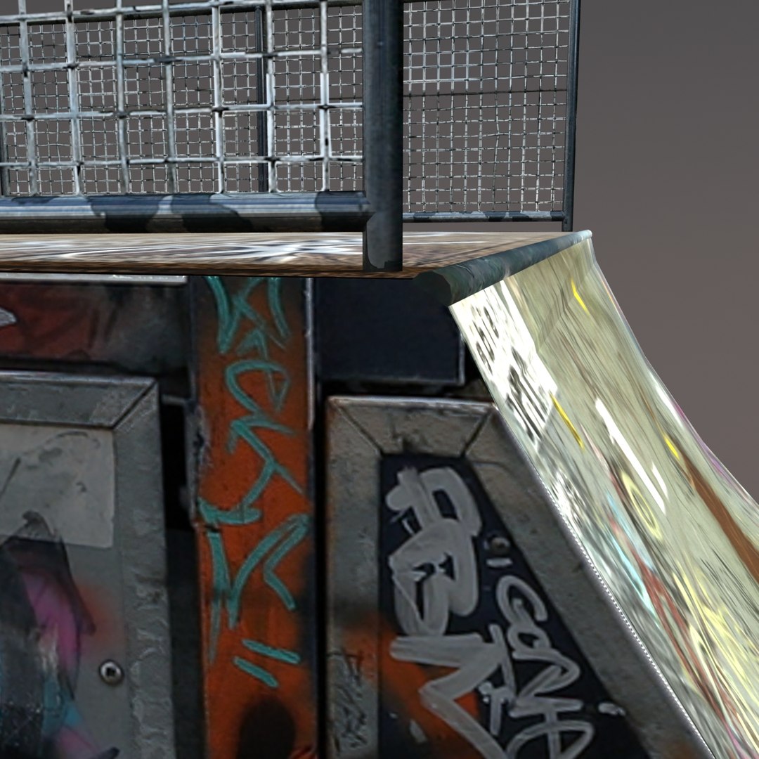 3d Skate Pipe Modelled Model