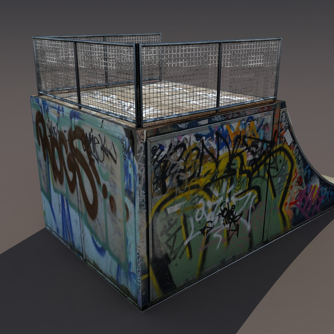 3d Skate Pipe Modelled Model