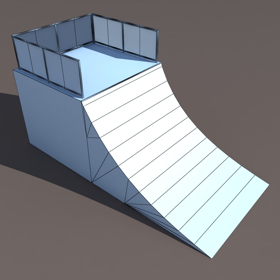 3d Skate Pipe Modelled Model