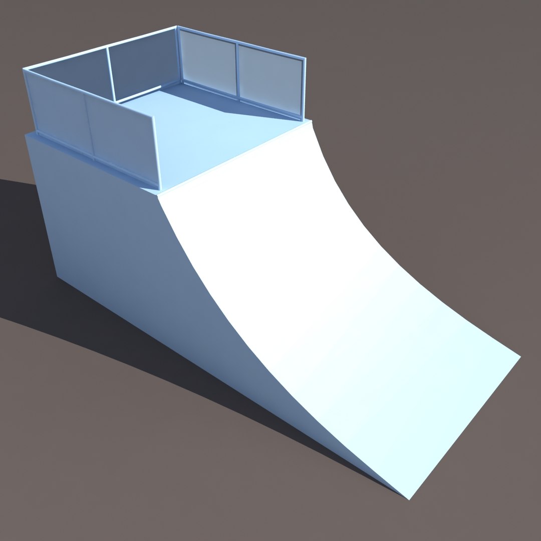 3d Skate Pipe Modelled Model