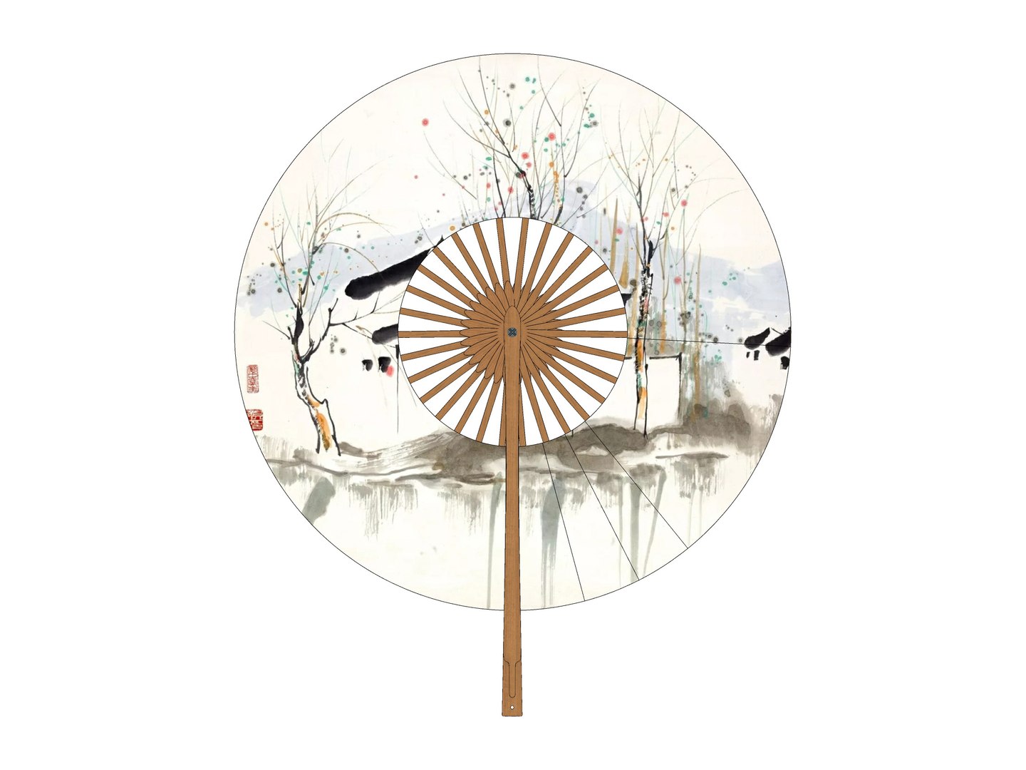 Chinese Traditional Round Fan Model - TurboSquid 2049547