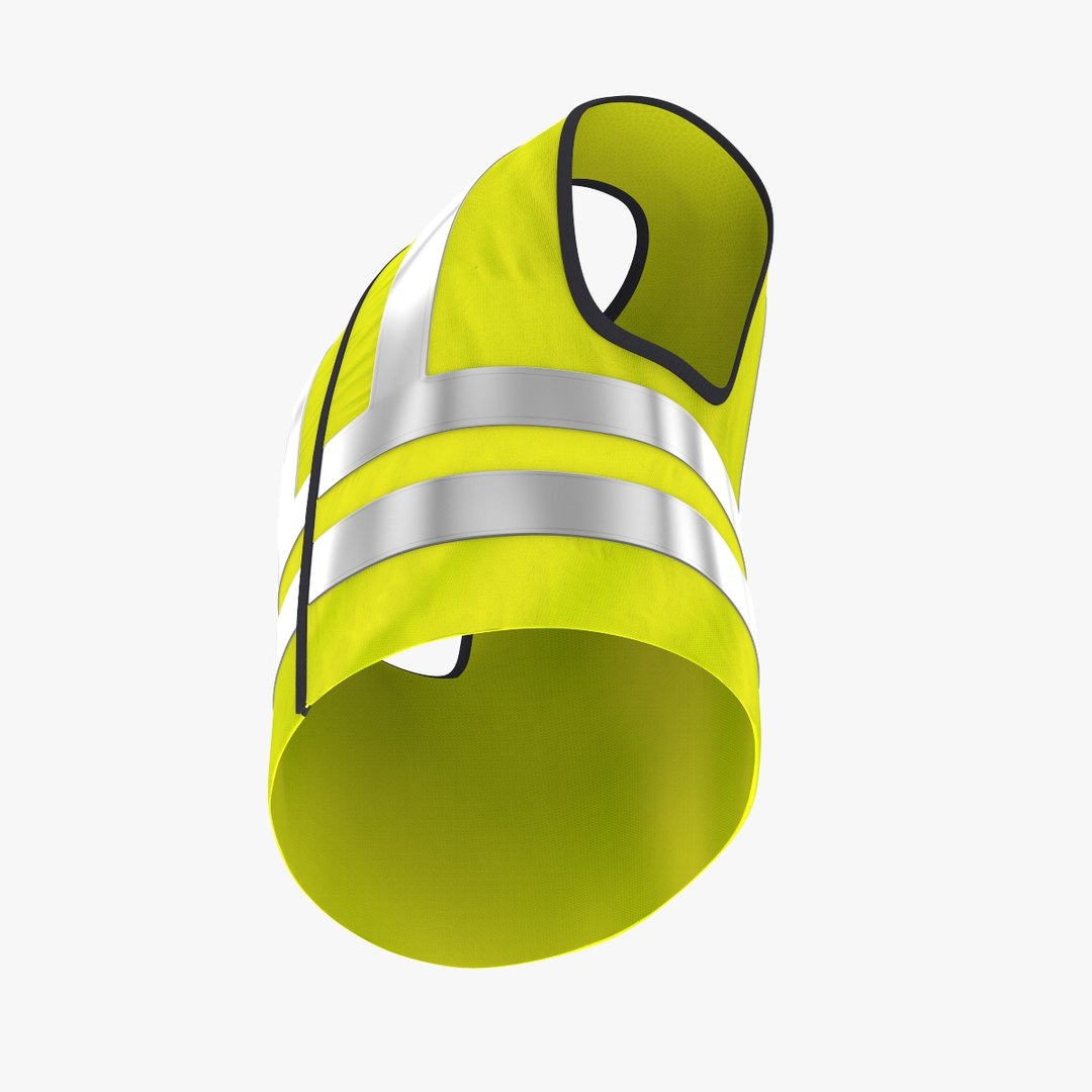 3d Yellow Traffic Safety Jacket