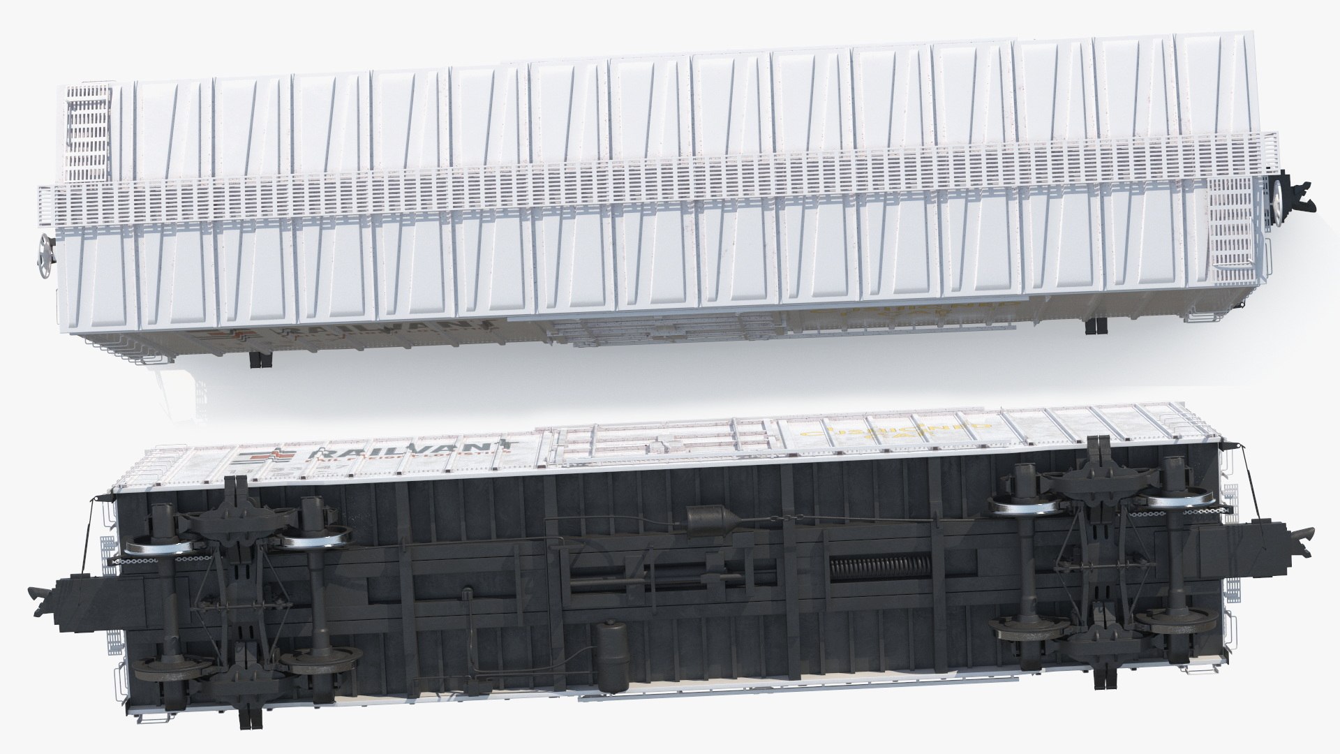 3D Sliding Door Rail Boxcar X58 White - TurboSquid 2415964