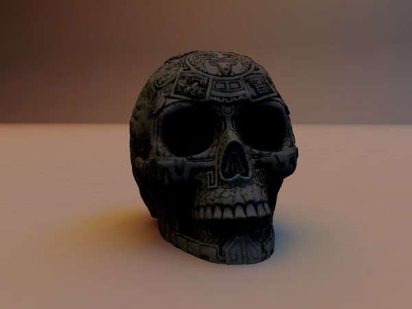 skull aztec 3d model