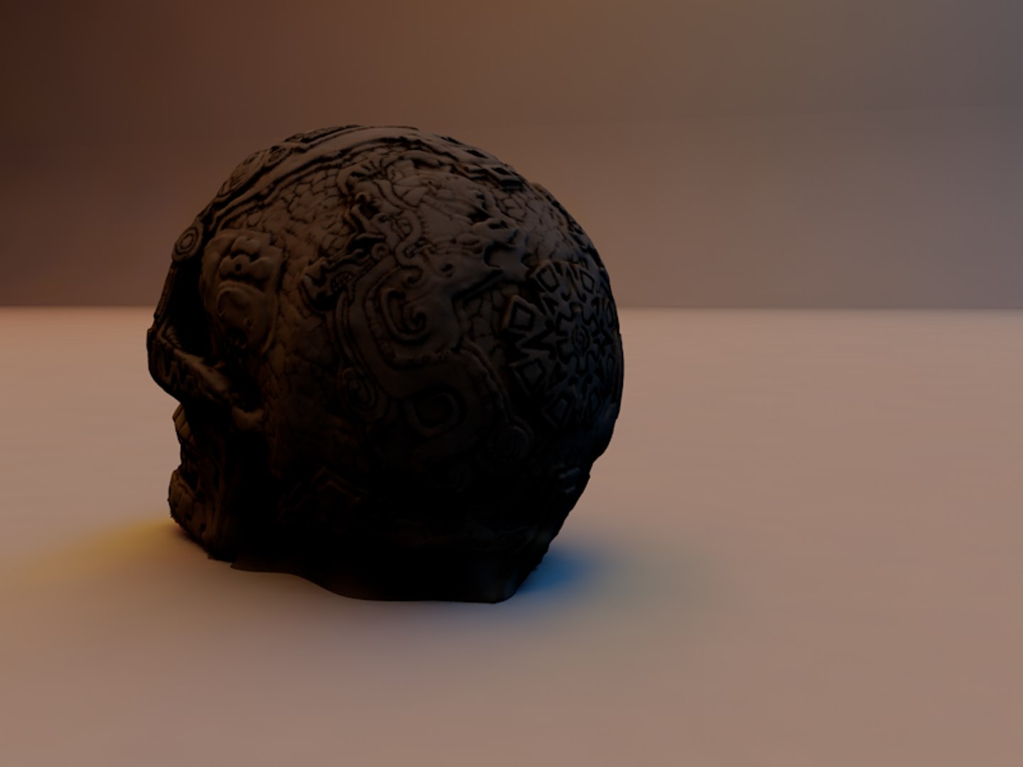 Skull Aztec 3d Model