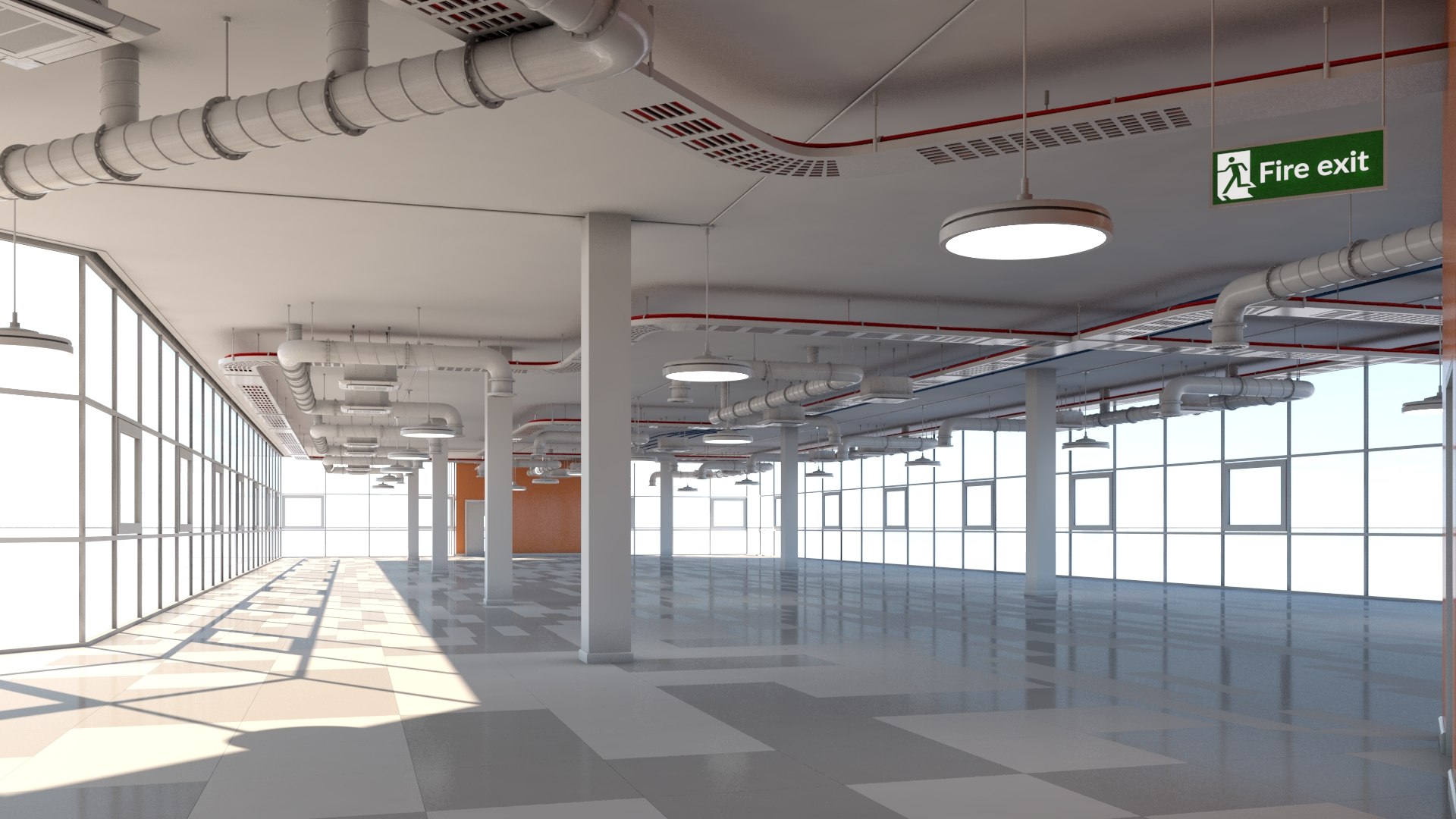 3D Office Building Interior Exterior - TurboSquid 1692922