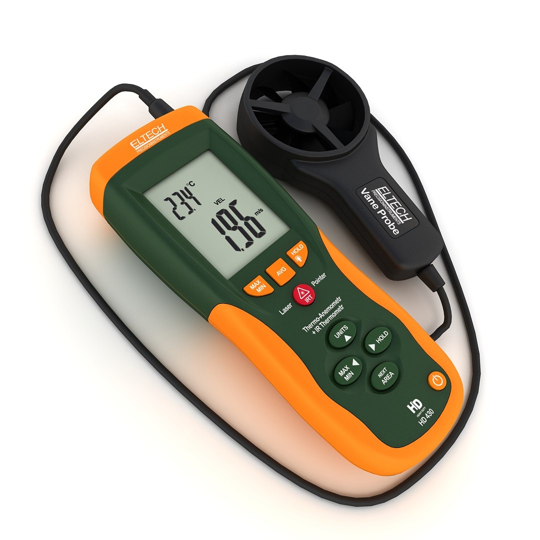 3d Thermo-anemometer Measures Air