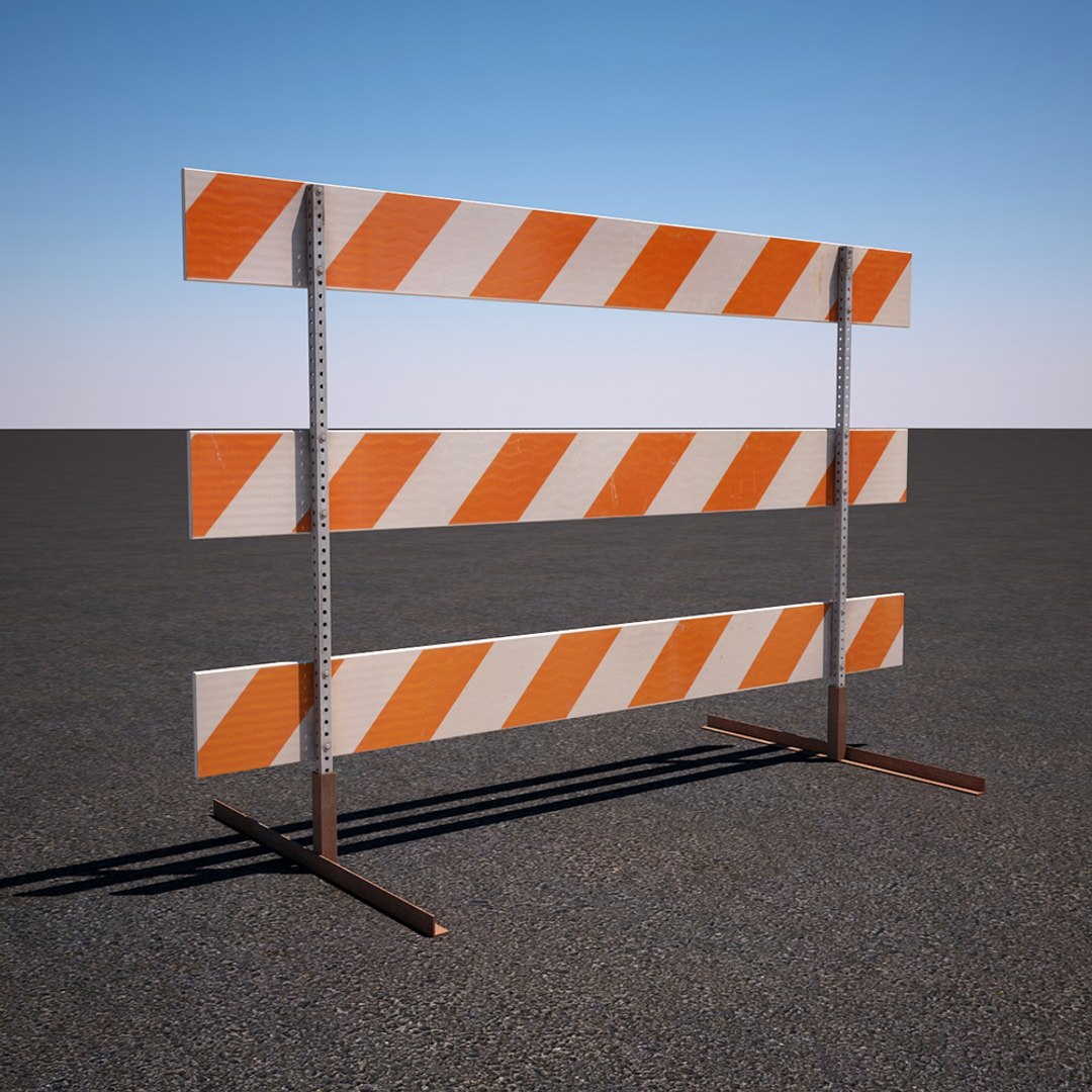 Construction Barricade 3d Max