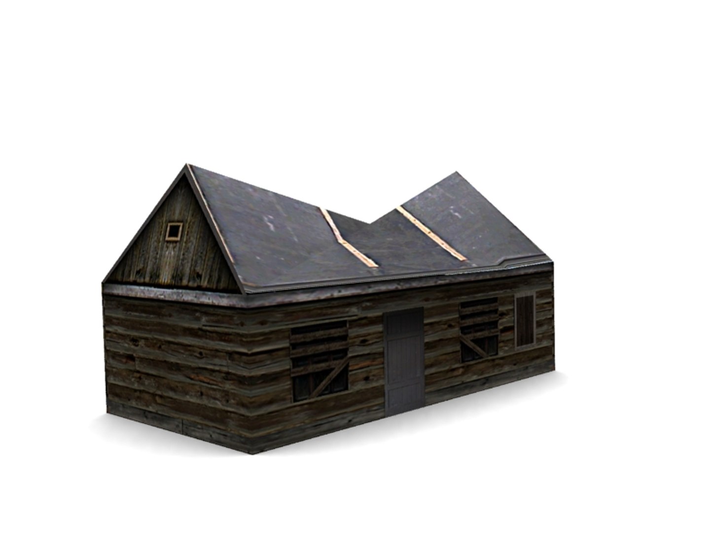 3ds Max Low-poly Wood House