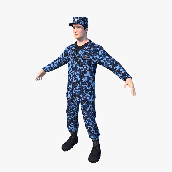 3d characters officer enlisted model