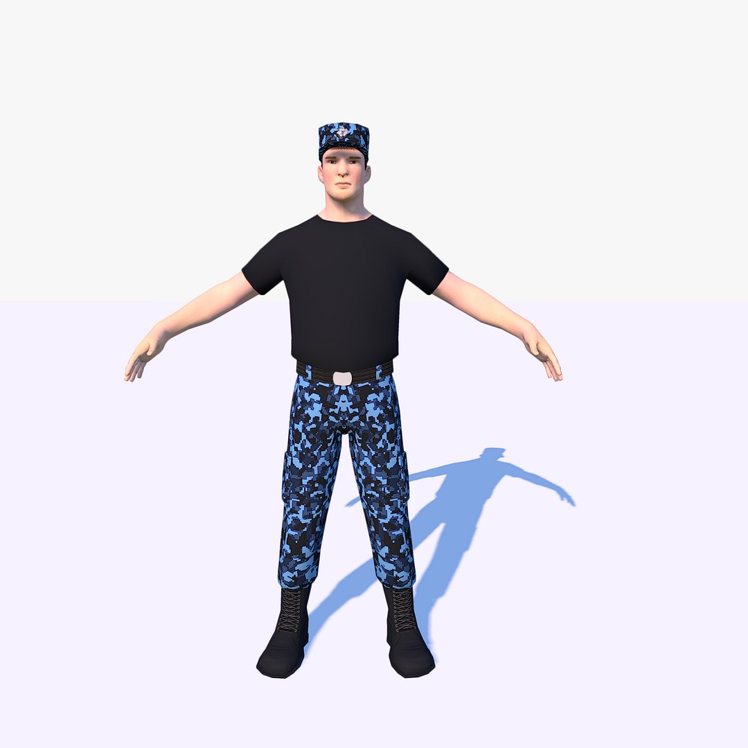 3d Characters Officer Enlisted Model
