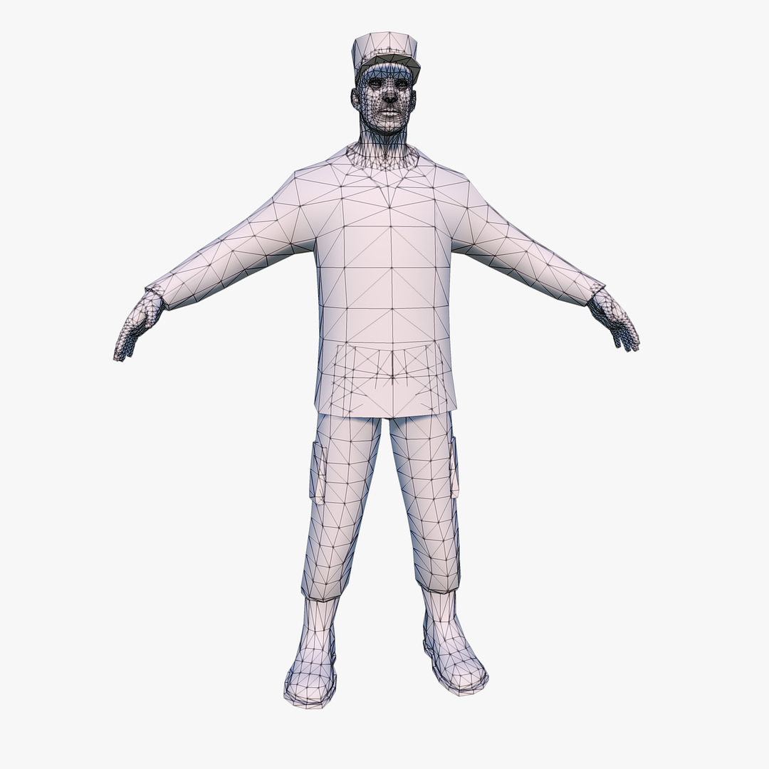 3d Characters Officer Enlisted Model