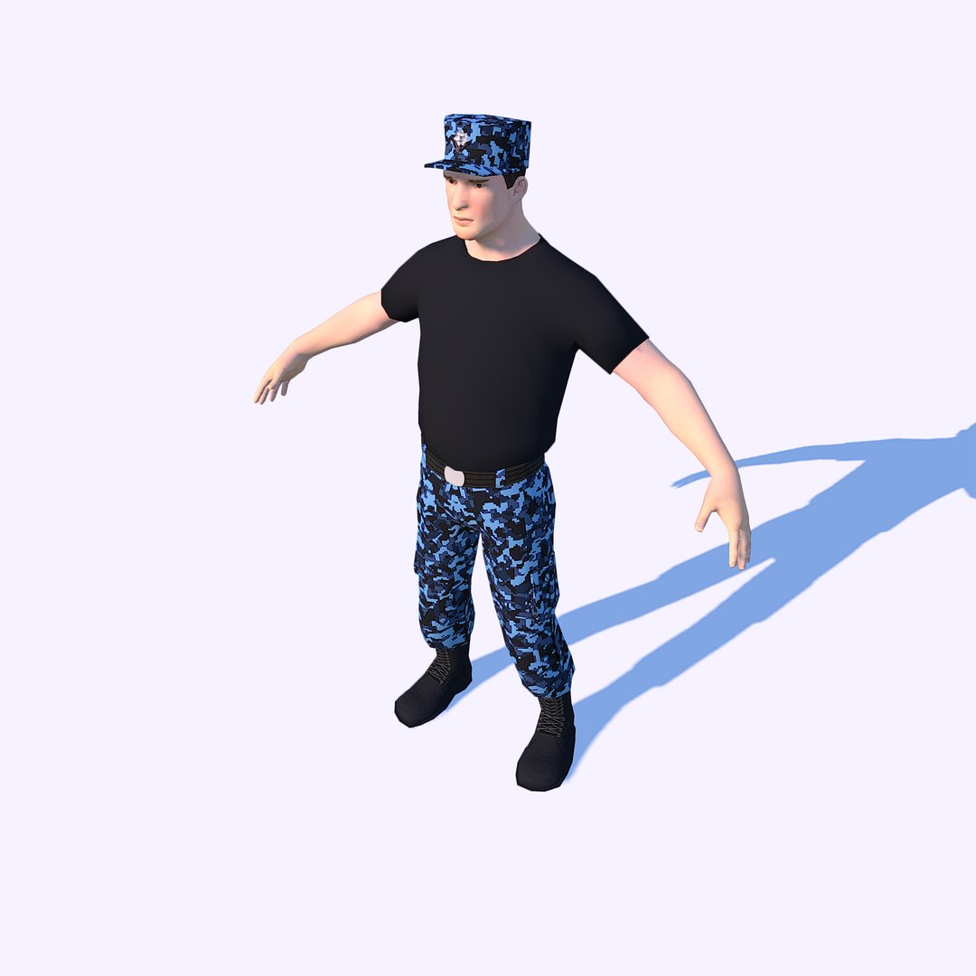 3d Characters Officer Enlisted Model