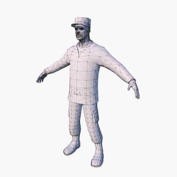 3d characters officer enlisted model