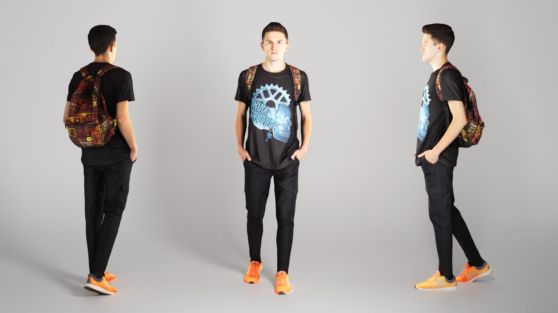 3D Scanned Human Man Backpack Model - TurboSquid 1589190