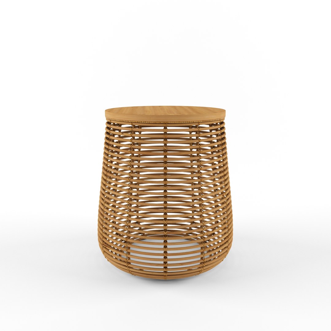 Rattan Natural Table Hazel 3D Model - TurboSquid 1603887